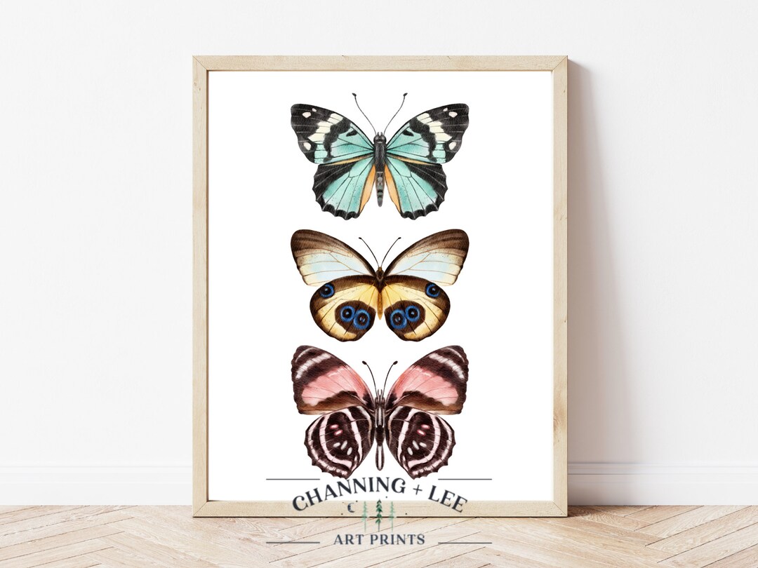 Butterfly / Botanical Print / Pink / Butterfly Decor / Bedroom Decor ...