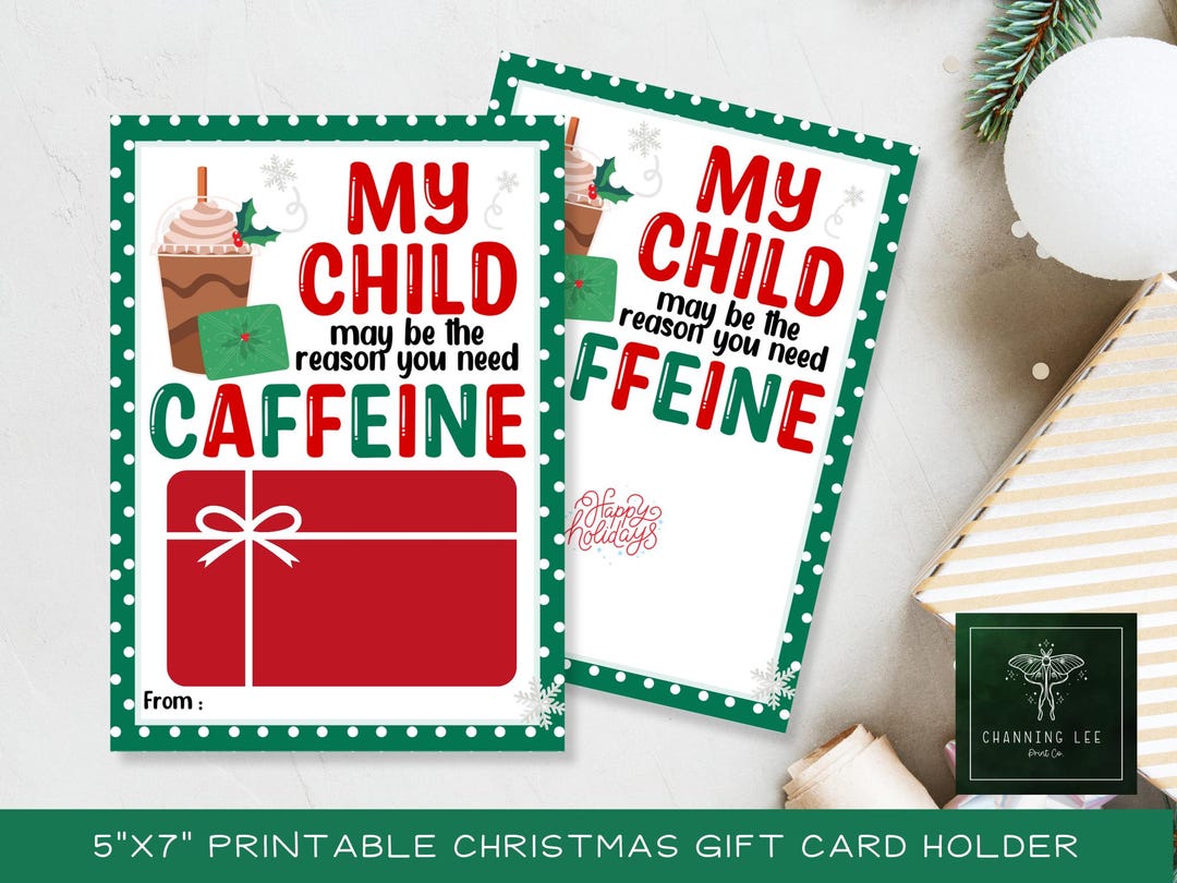 PRINTABLE Christmas Gift Card Holder / Teacher Christmas Gifts / Gift ...