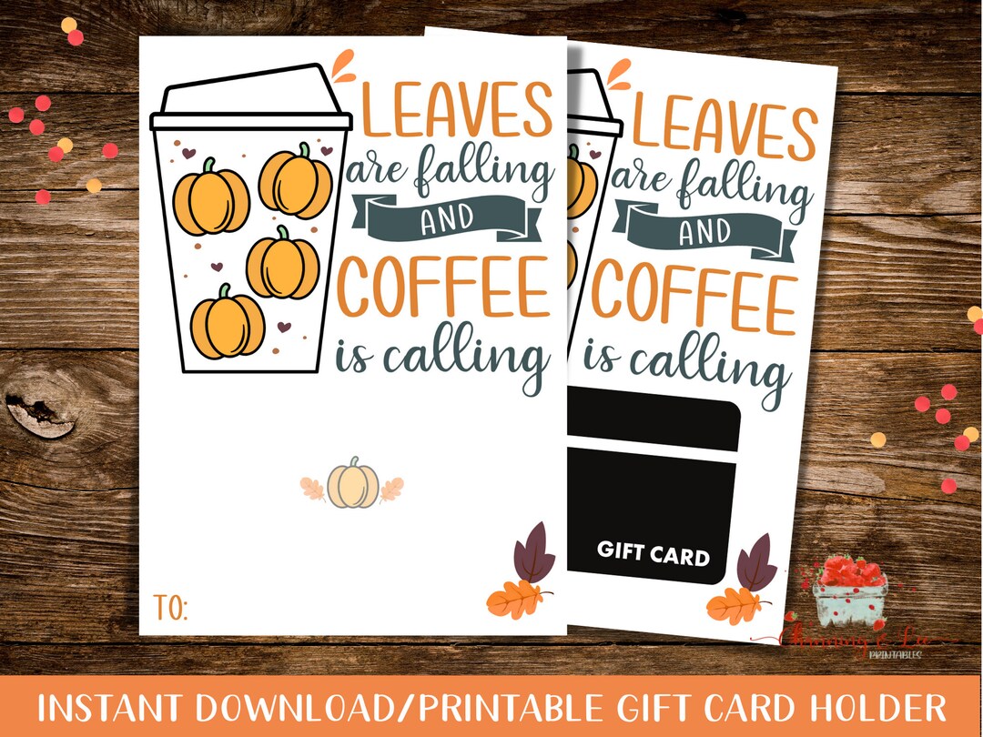 PRINTABLE Coffee Gift Card Holder / Back to School / First Day - Etsy