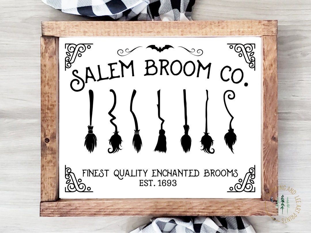 Hocus Pocus Decor / Salem Broom Company Sign / Halloween Decor - Etsy