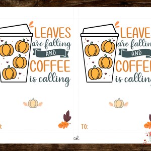 PRINTABLE Coffee Gift Card Holder / Back to School / First Day of ...