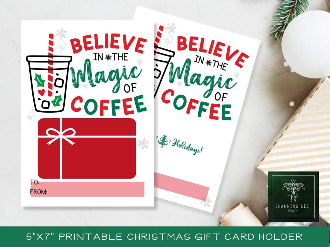 PRINTABLE Christmas Gift Card Holder / Teacher Christmas Gifts / Gift ...