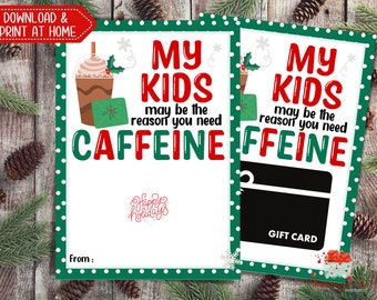 Coffee Gift Card Holder | Etsy