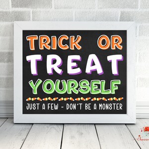 Please Take One Halloween Candy Sign / Trick or Treat / Halloween ...