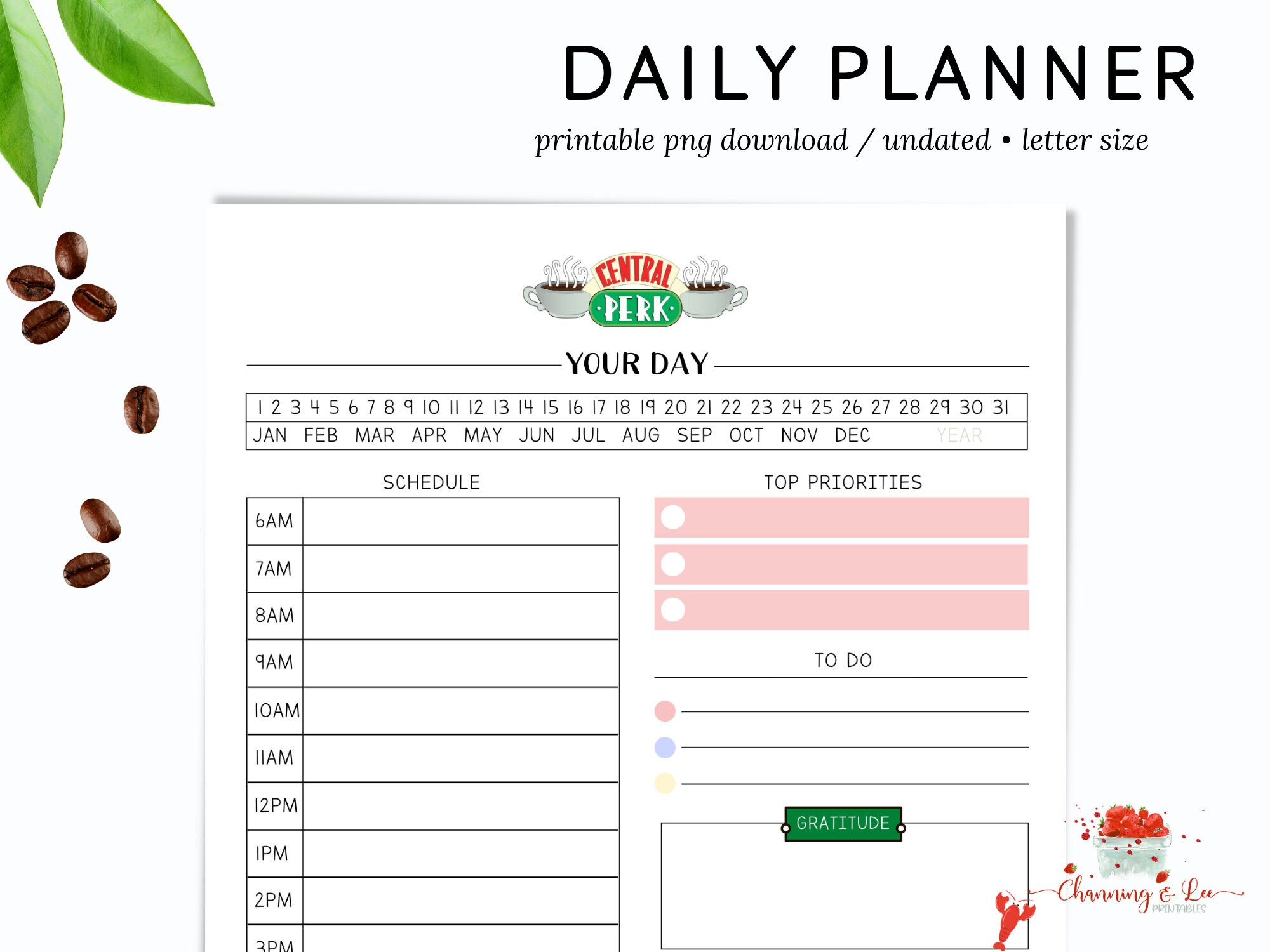 Daily Planner PRINTABLE / Friends Planner / Friends Tv Show / - Etsy