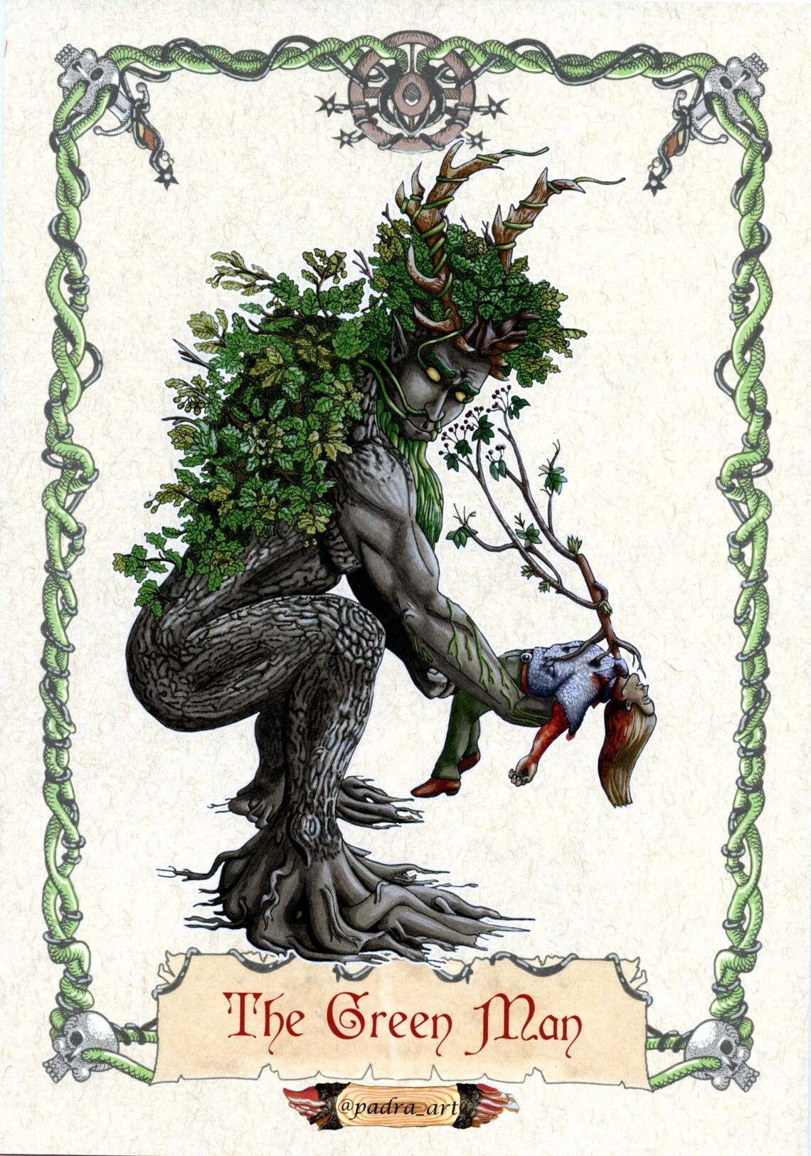 Green Man Limited Edition (25) Professional Art Print - Etsy