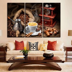 Coffee Wall Art for Kitchen Coffee Print Large Dine Room Wall Art ...