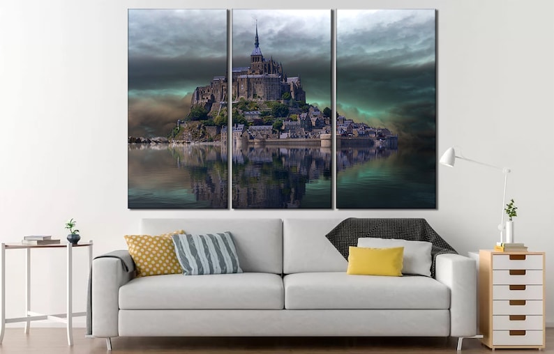 Fantasy Castle Wall Art Castle on the Lake Canvas Print - Etsy