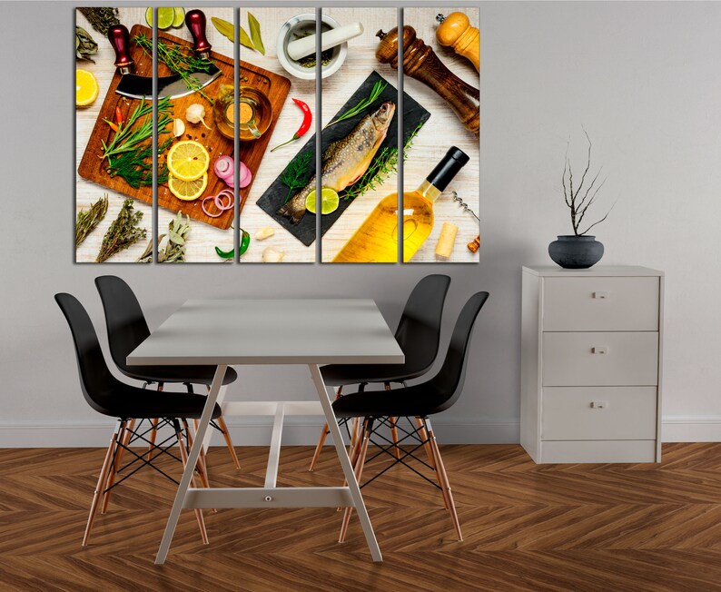 Art Food Printable Kitchen Large Spices Canvas Print Large - Etsy