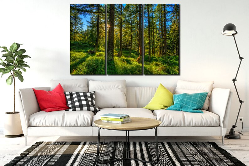 Forest Canvas Wall Art Trees Canvas Print Landscape Poster Nature Wall ...