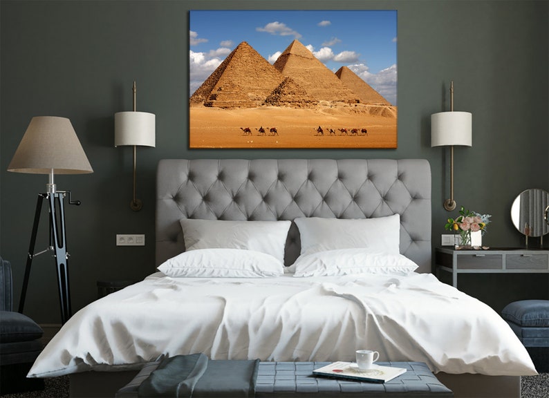 Pyramids of Egypt Canvas Wall Art Pyramid in Desert Wall Art - Etsy