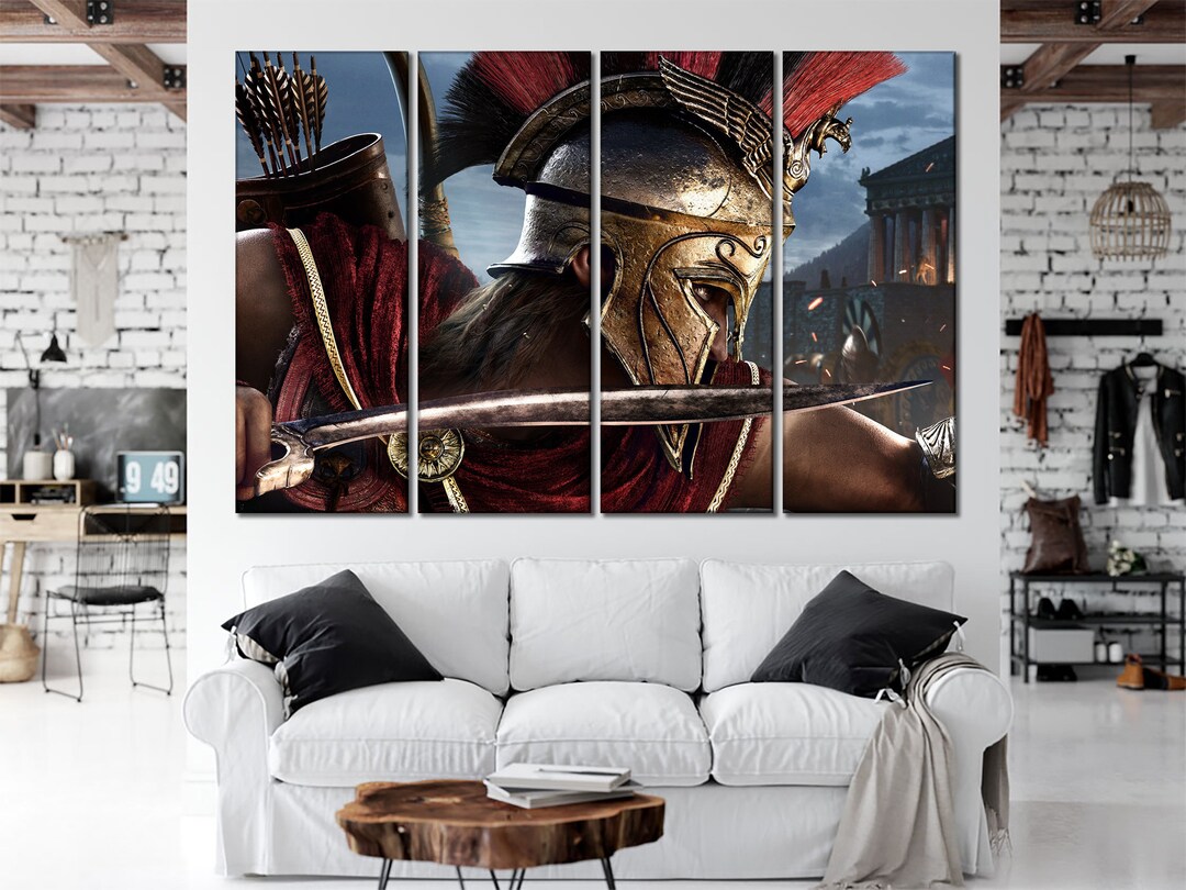 Centurion Wall Art Warrior Canvas Wall Art Legionary With - Etsy