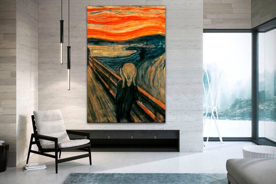 The Scream Edward Munch Classic Painting Canvas Print Fine - Etsy
