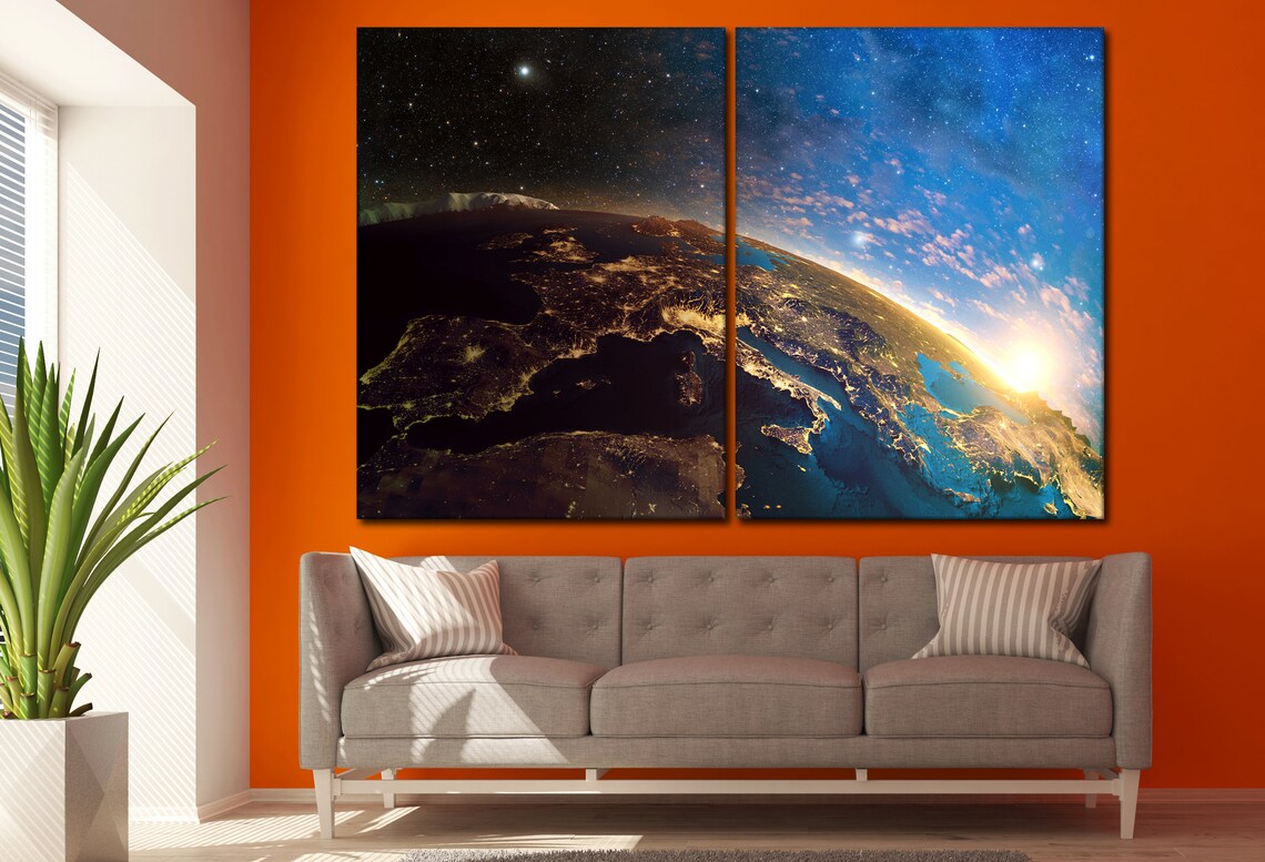 Earth Wall Art Earth From Space Print Space Wall Decor NASA - Etsy
