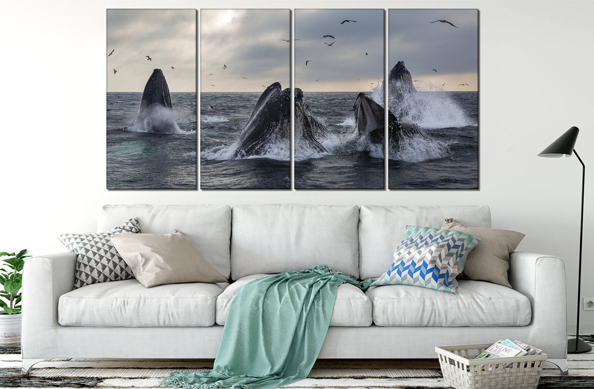 Whale Wall Art Humpback Whale Canvas Wall Art Monterey Bay - Etsy