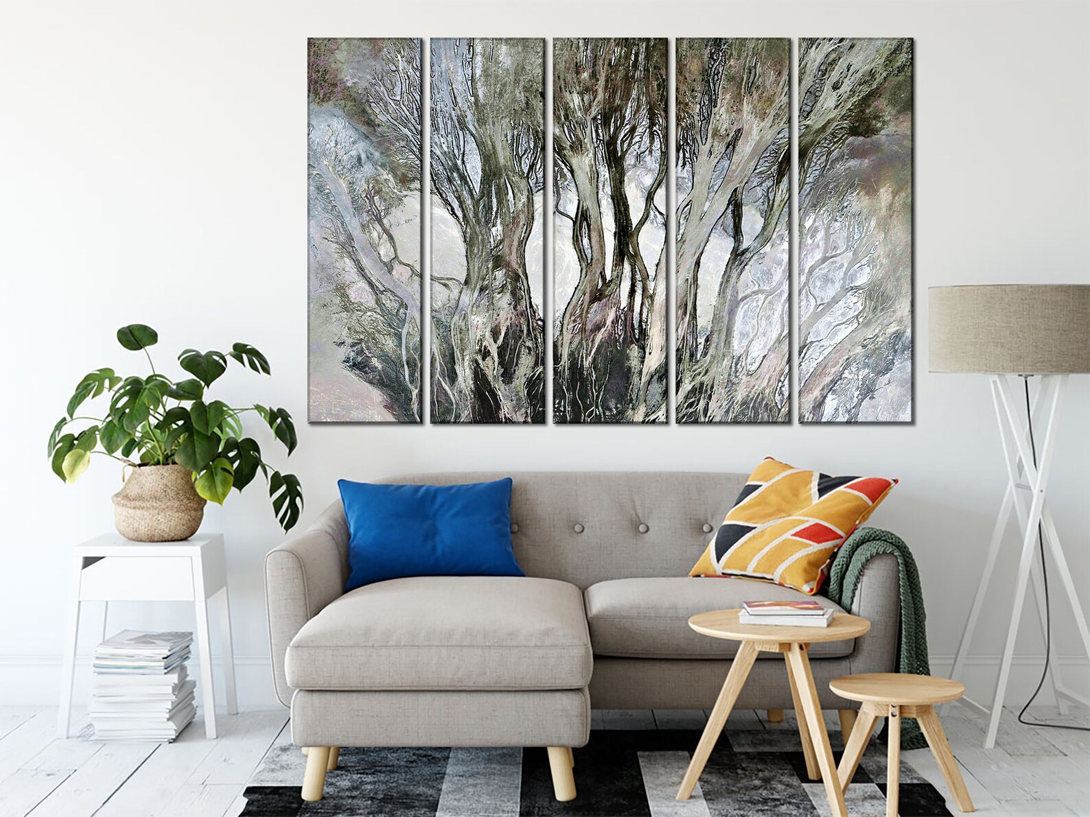 Abstract tree canvas wall art Enchanted forest canvas Abstract | Etsy