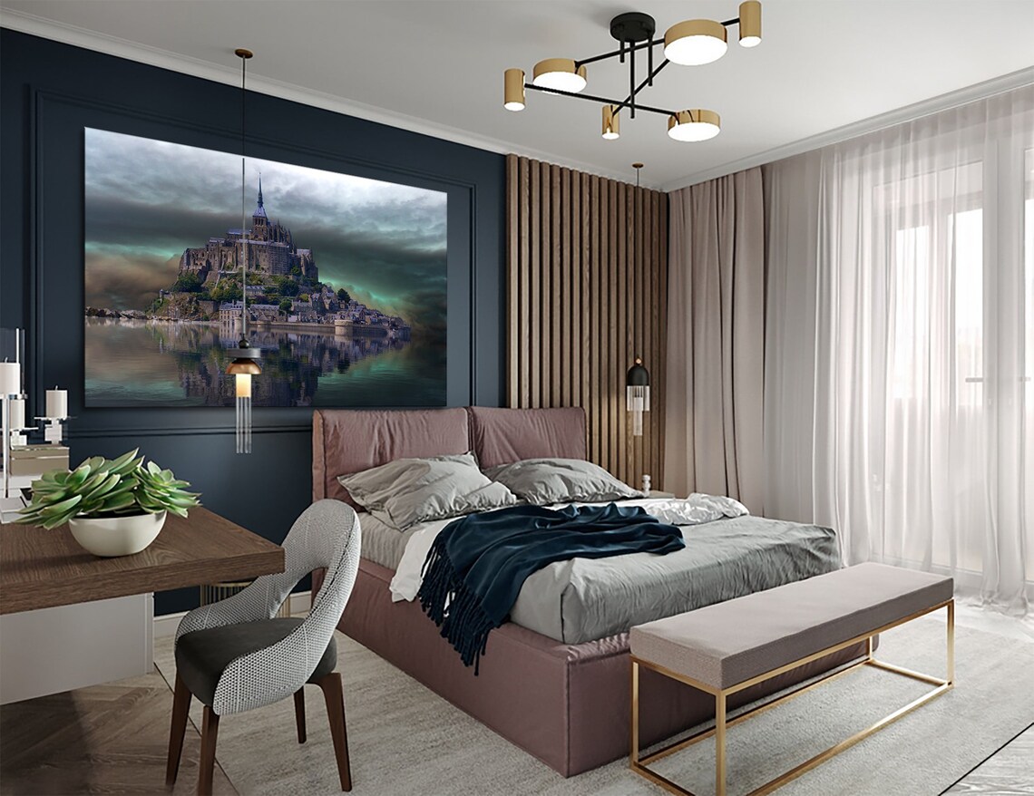 Fantasy Castle Wall Art Castle on the Lake Canvas Print - Etsy