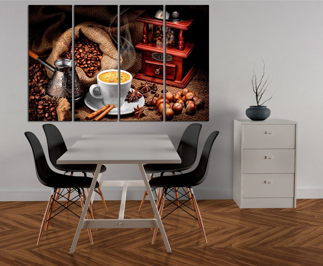 Coffee Wall Art for Kitchen Coffee Print Large Dine Room Wall Art ...
