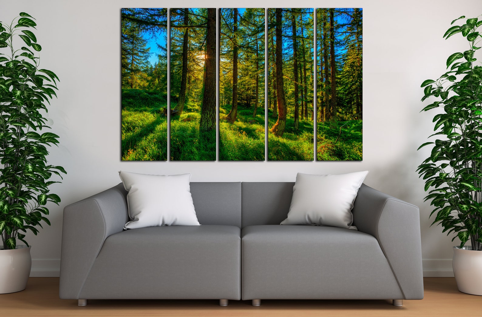 Forest Canvas Wall Art Trees Canvas Print Landscape Poster Nature Wall ...