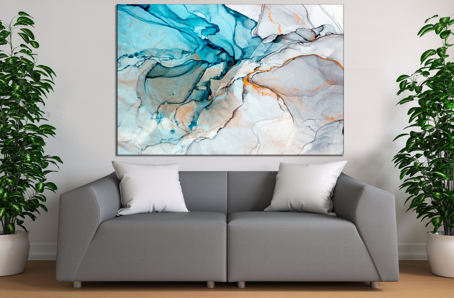 Marble Wall Art Abstract Canvas Wall Art Modern Canvas Art Marble ...