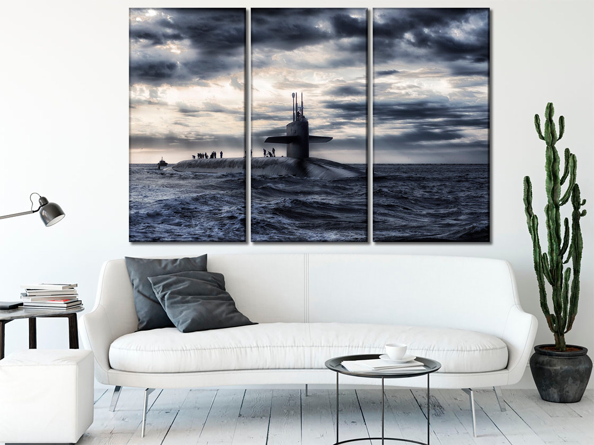 Submarine Canvas Wall Art NAVY Canvas Print Ocean Wall Art Submarine ...