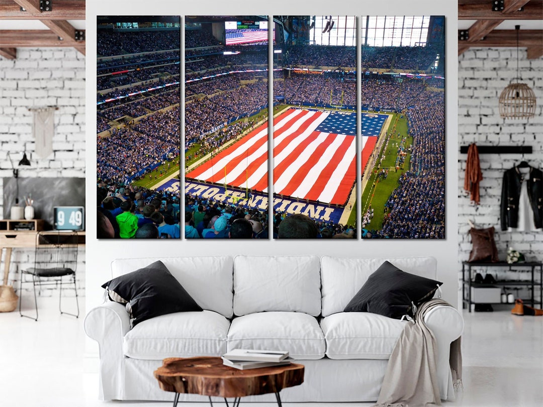 Football Stadium Wall Art Stadium Canvas Print US Flag on - Etsy