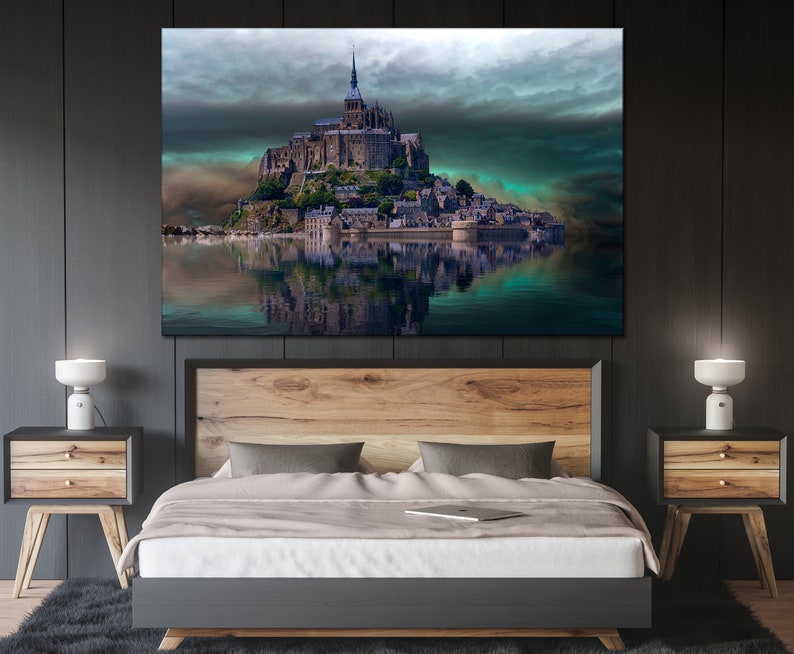 Fantasy Castle Wall Art Castle on the Lake Canvas Print - Etsy