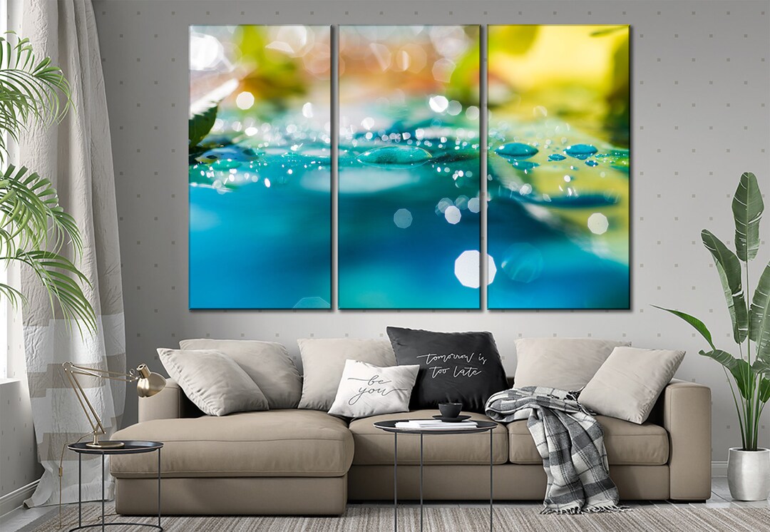 Water Abstract Wall Art Abstract Canvas Art Water Drops Canvas - Etsy