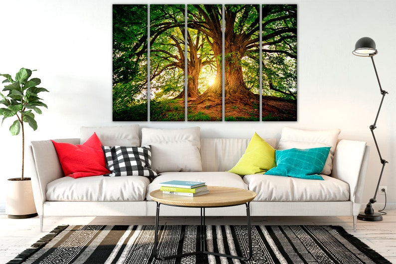 Old Tree Wall Art Forest Canvas Wall Art Big Oak Trees Canvas - Etsy