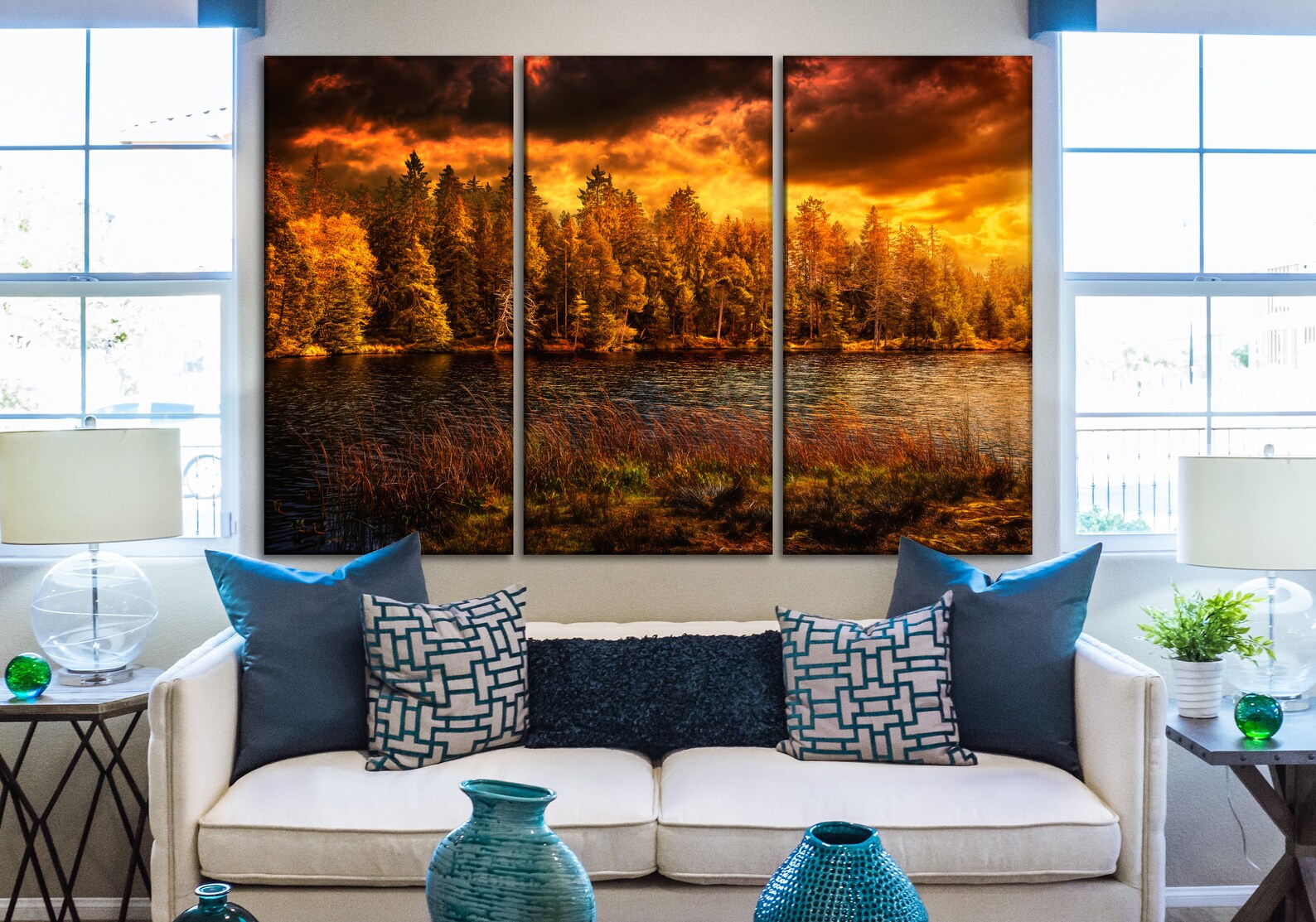 Forest Wall Art Cloud Wall Art Landscape Poster Nature Wall Art Forest ...