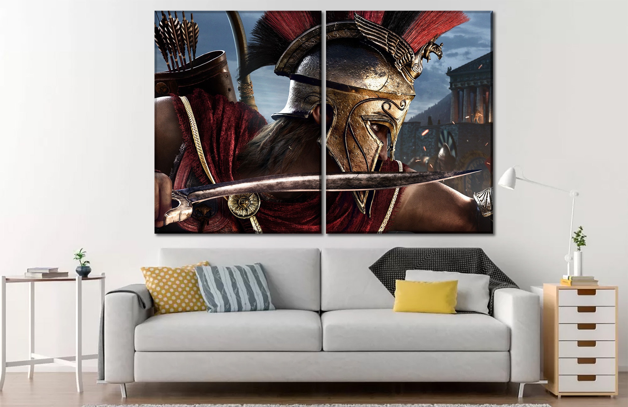 Centurion Wall Art Warrior Canvas Wall Art Legionary With Sword Canvas ...