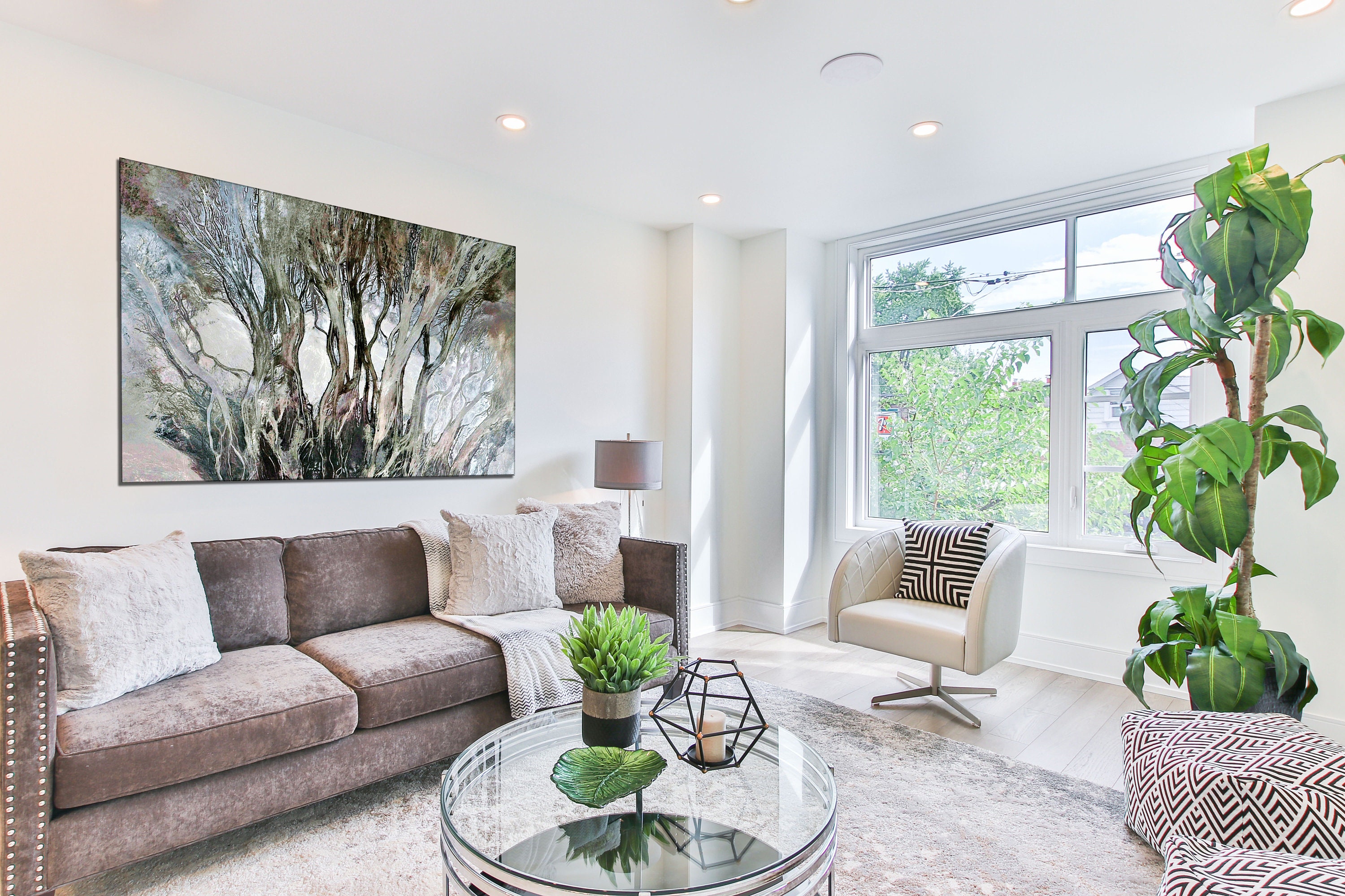 Abstract Tree Canvas Wall Art Enchanted Forest Canvas Abstract - Etsy