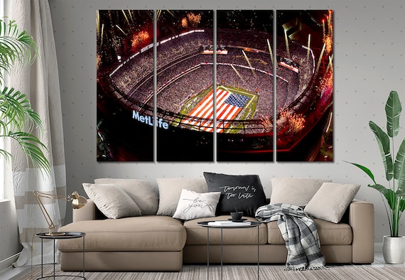 Football Stadium Canvas Wall Art US Flag Canvas Print Football - Etsy