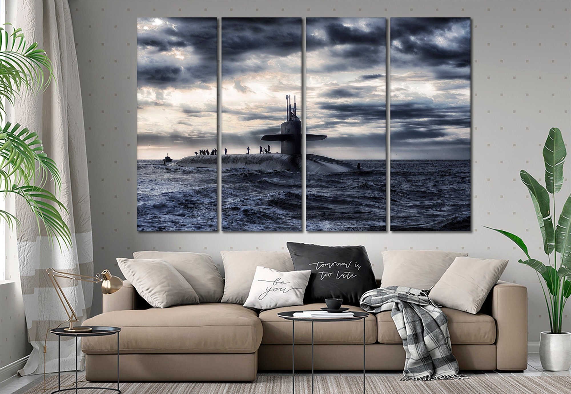 Submarine Canvas Wall Art NAVY Canvas Print Ocean Wall Art - Etsy