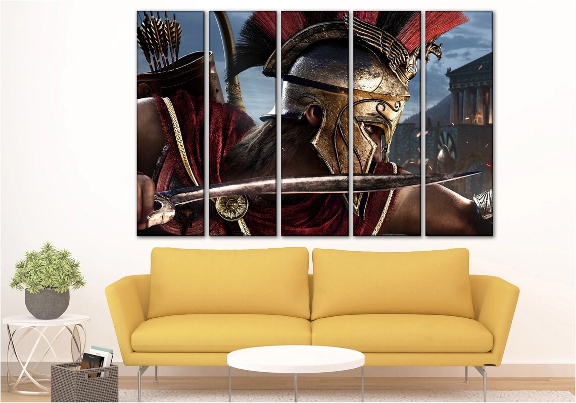 Centurion Wall Art Warrior Canvas Wall Art Legionary With Sword Canvas ...