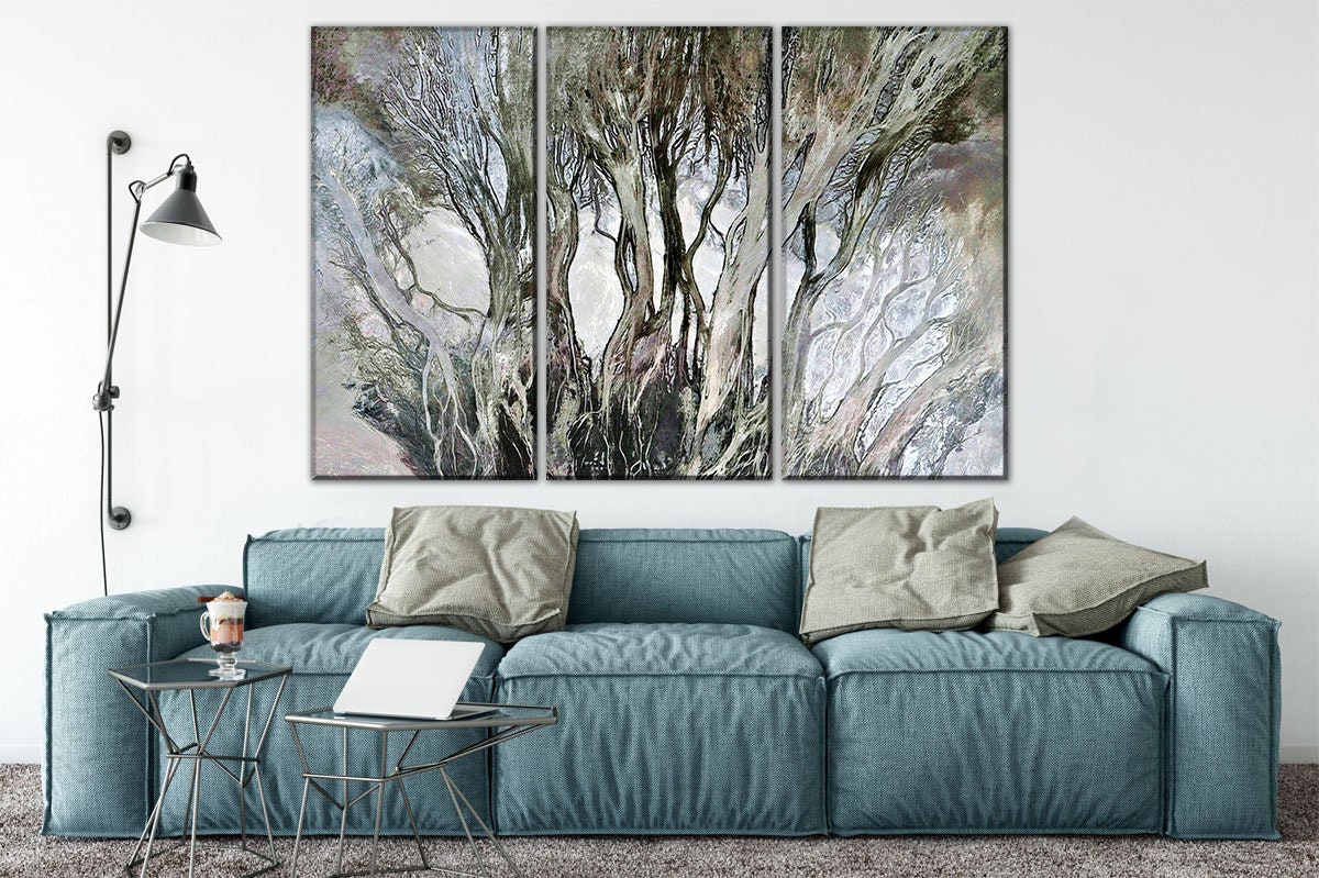 Abstract Tree Canvas Wall Art Enchanted Forest Canvas Abstract - Etsy