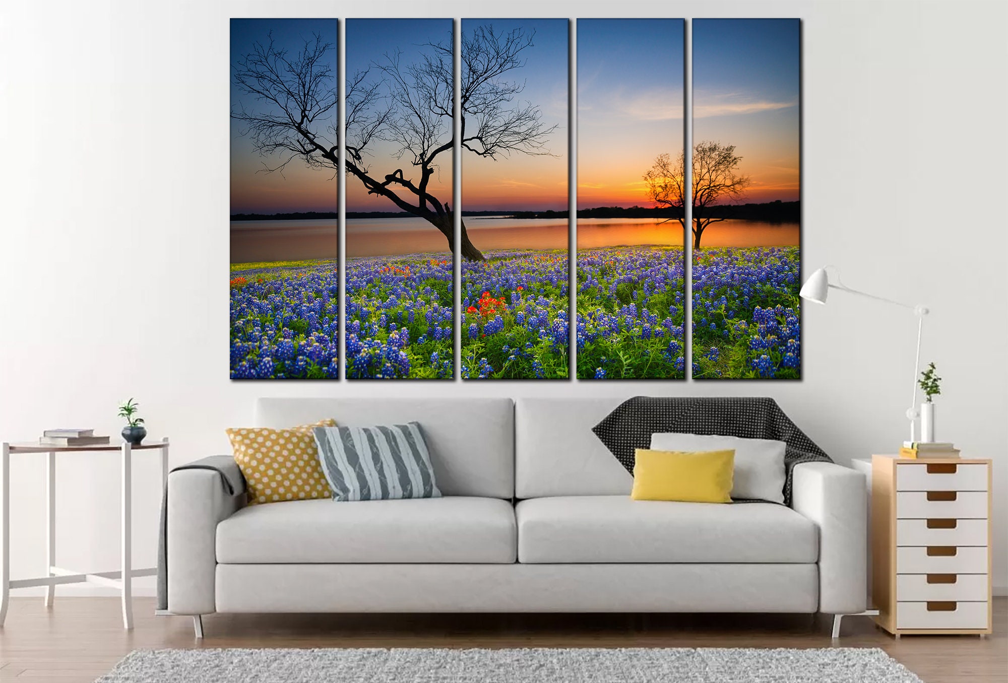Spring in Texas Canvas Texas Bluebonnet Canvas Wall Art Texas - Etsy