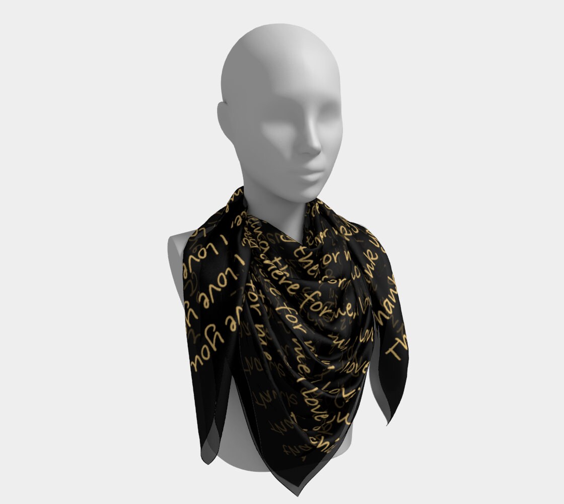 Customized Silk Scarf Gift, Personalized Message on a Scarf, 100% Silk ...