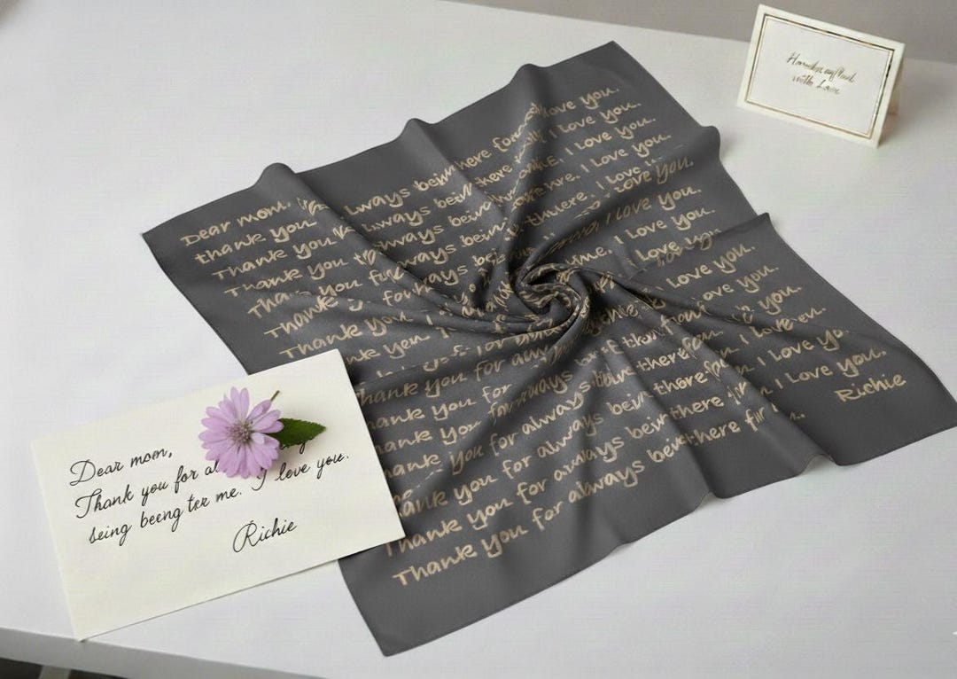 Customized Silk Scarf Gift, Personalized Message on a Scarf, 100% Silk ...