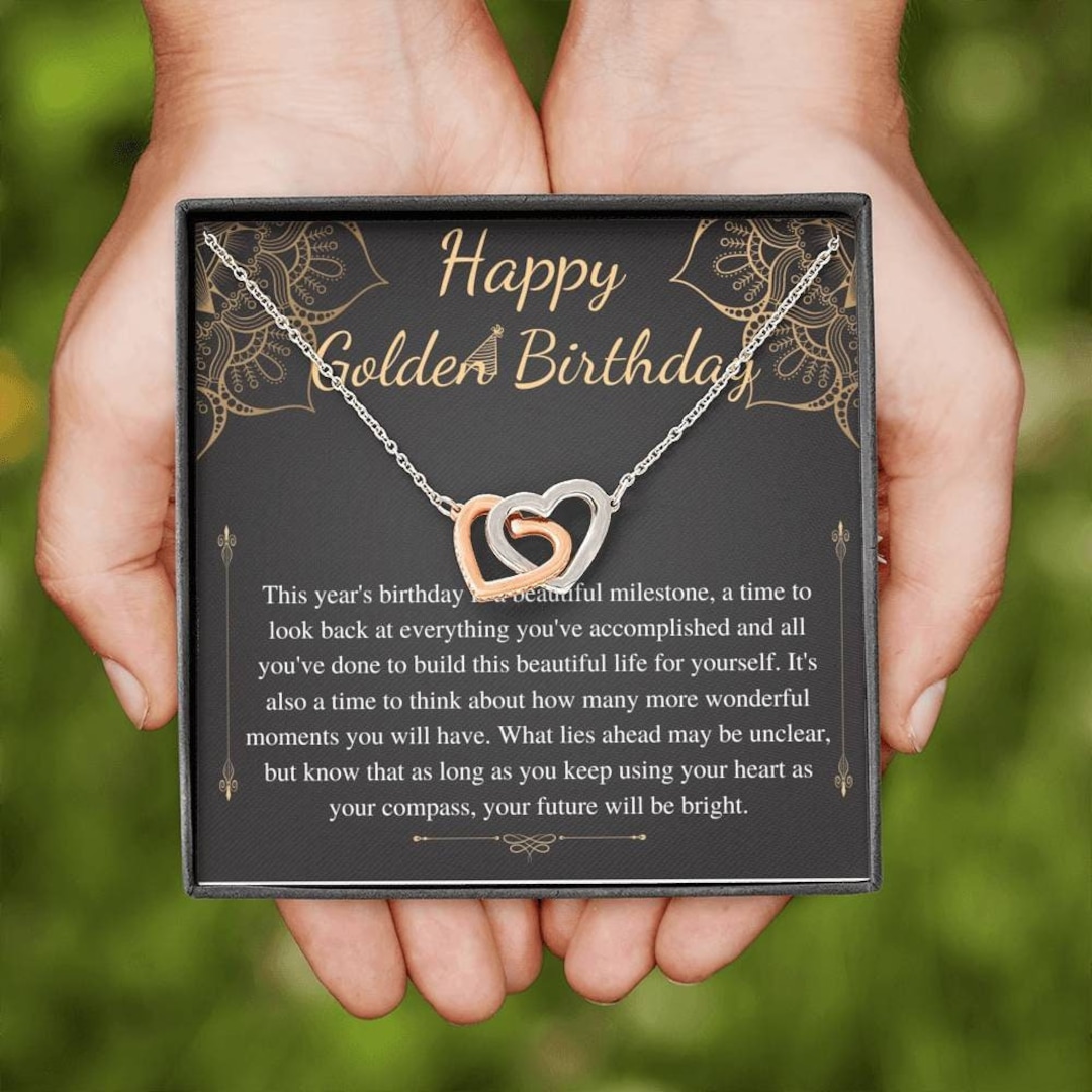 Golden Birthday Gift Necklace, Happy Golden Birthday, Golden Birthday ...