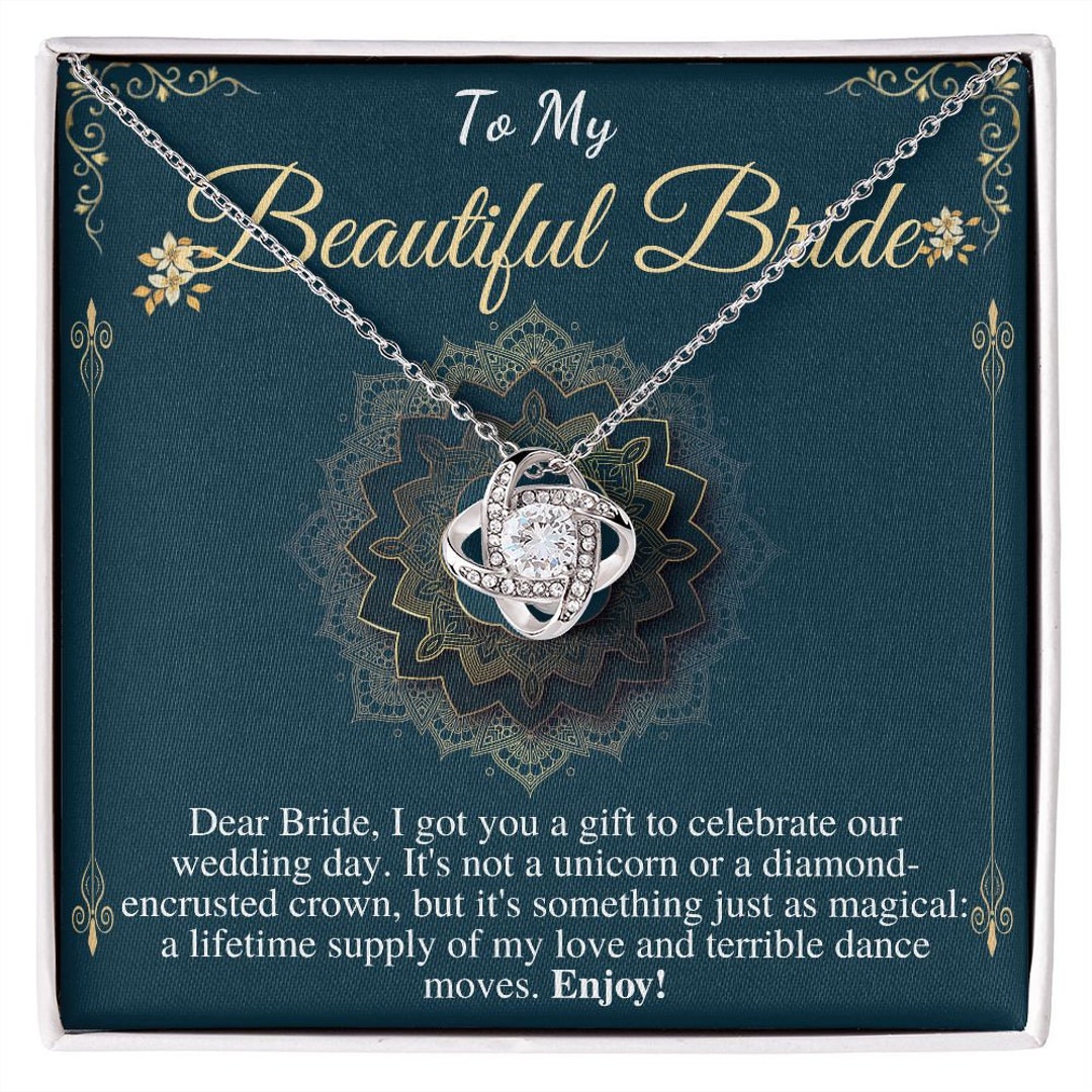 Bride Gift From Groom, Wedding Day Gift, Groom to Bride, Jewelry Gift ...