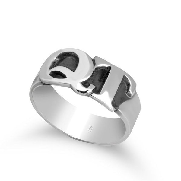 Custom Initial Ring - Etsy