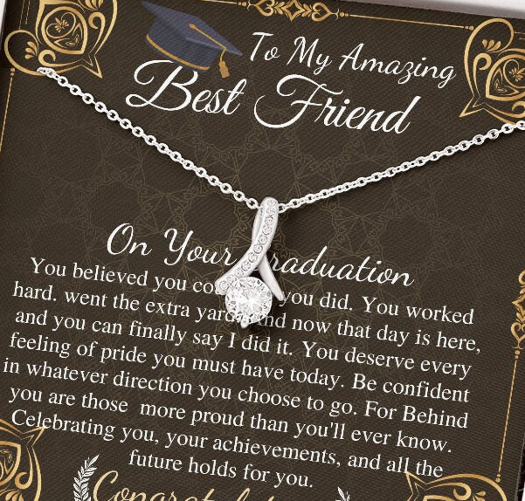 Best Friend Graduation Gift for Her, College Graduation Necklace for ...