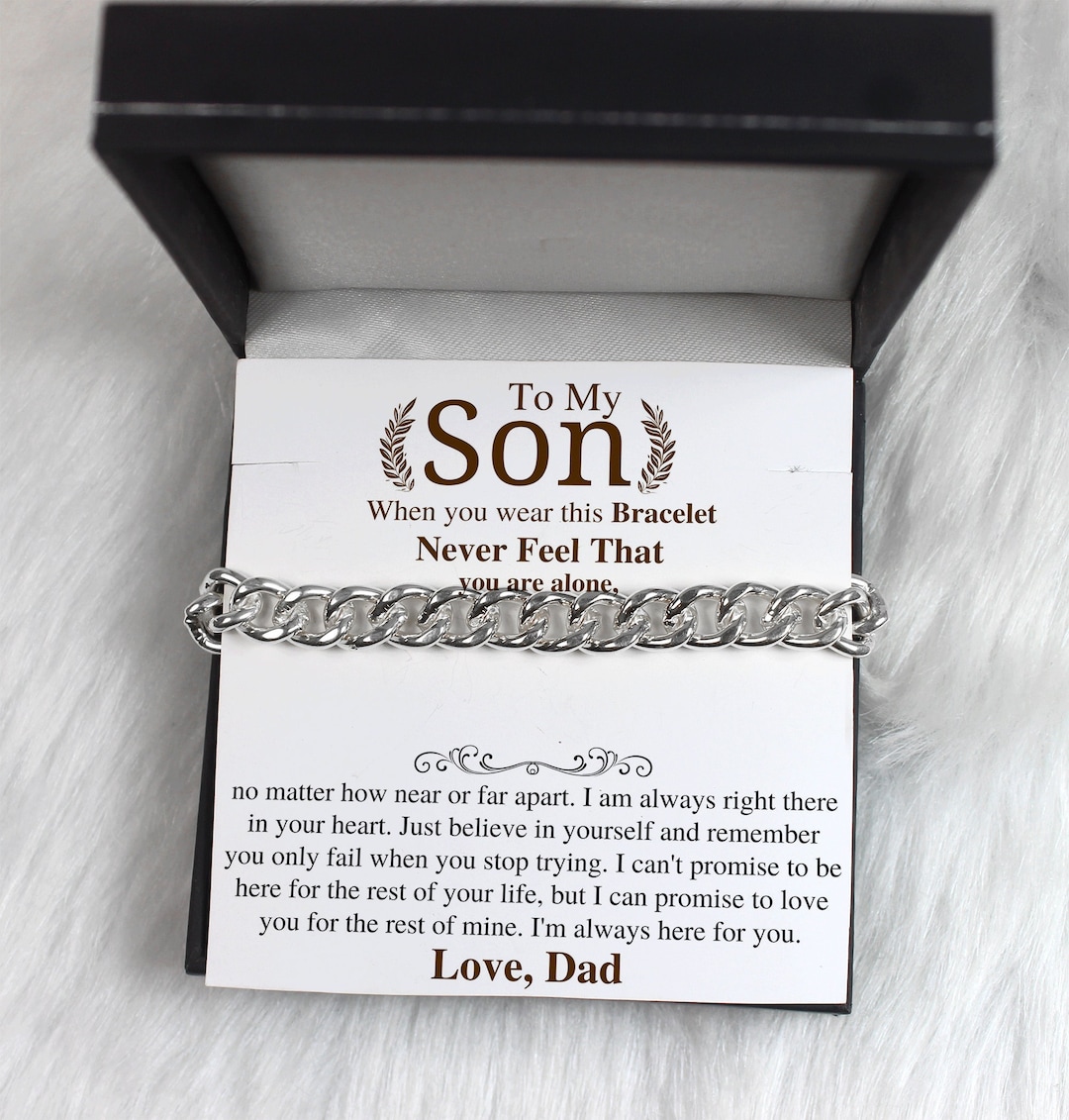 Personalized Chritsmas Gift for Son, Bracelet to My Son With Message ...