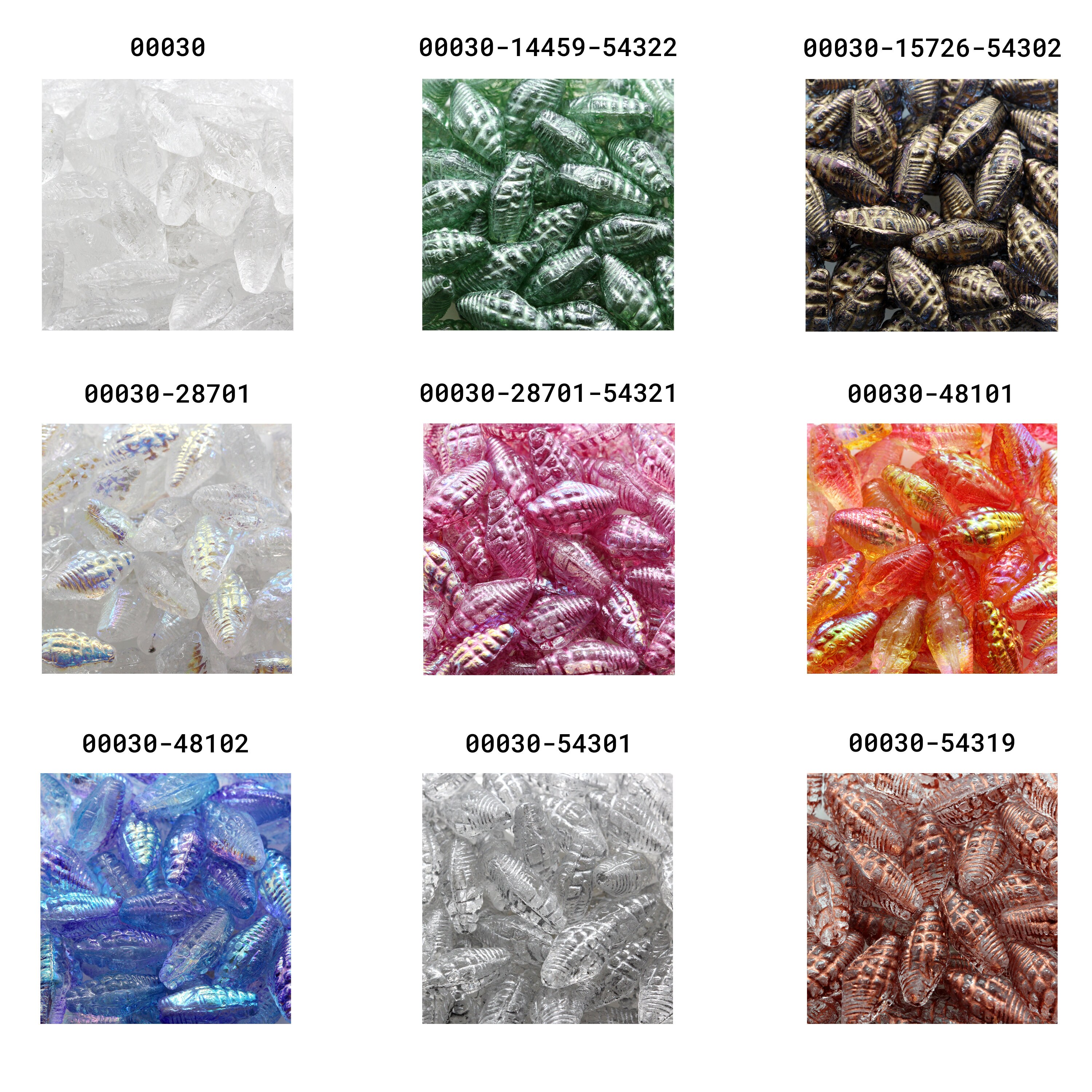 Rutkovsky 111-95006 Miter Shell Pressed Glass Beads 16x8mm - Etsy