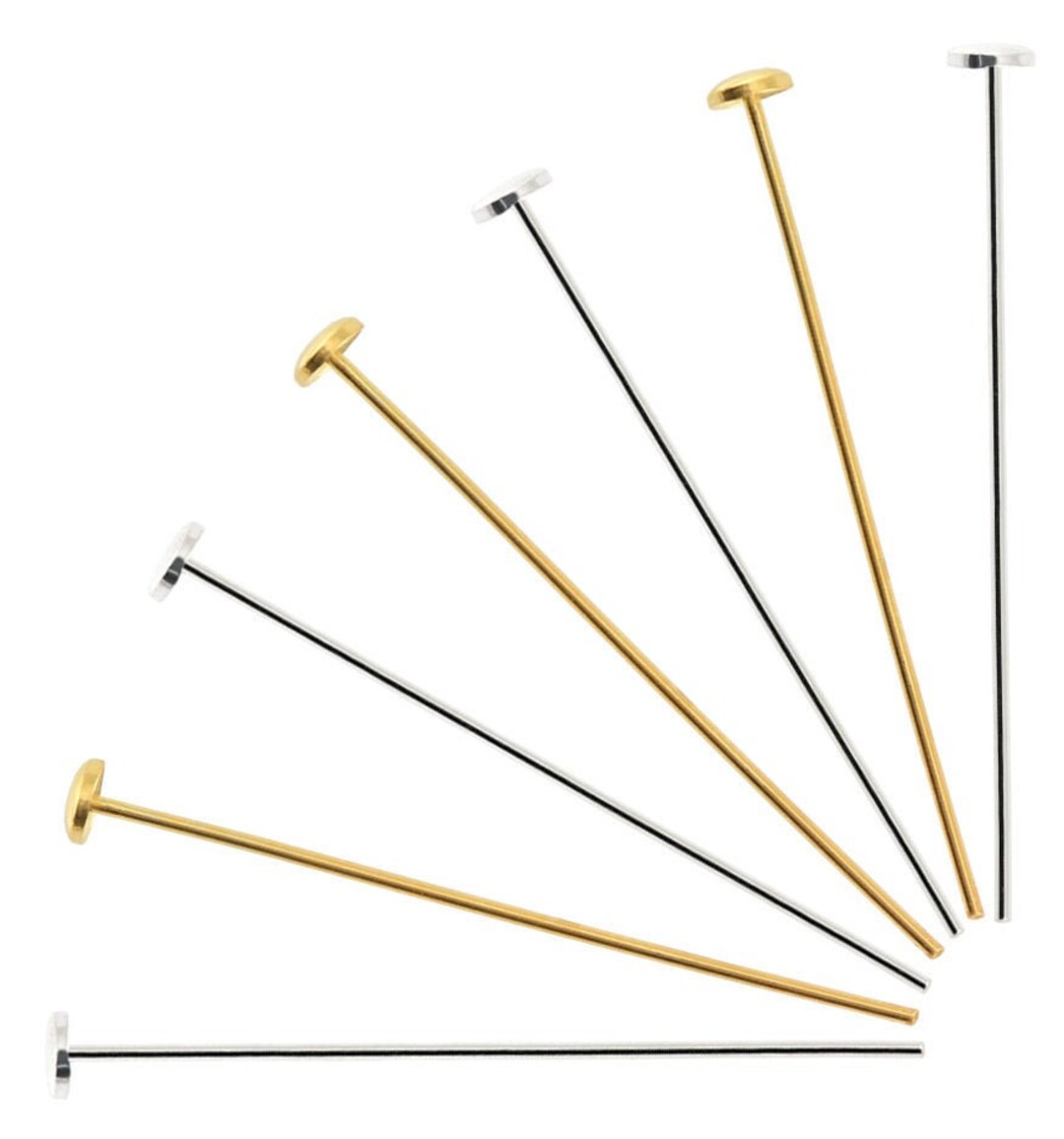 925 Silver Round Head Pins Various Lengths Available in - Etsy