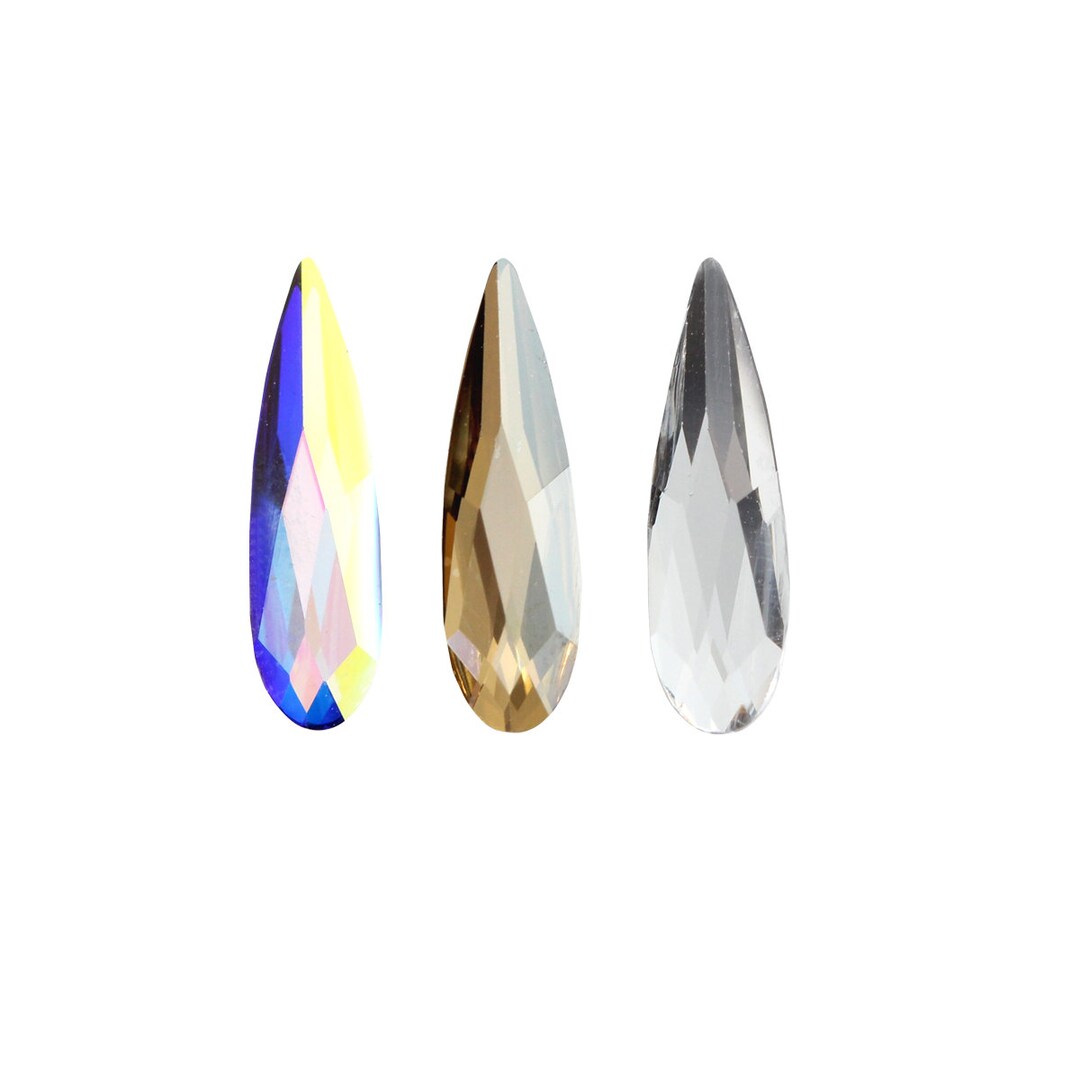 PRIMERO Crystal 2304 Raindrop Drop Shape Highest Quality Flat Back ...