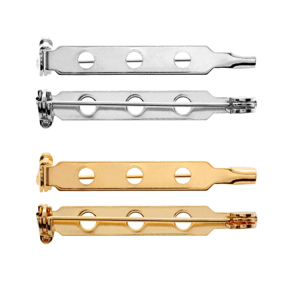 Iron Metal Safety Brooch Pins Backs - Brooch Base - 26mm, 32mm, 38mm ...