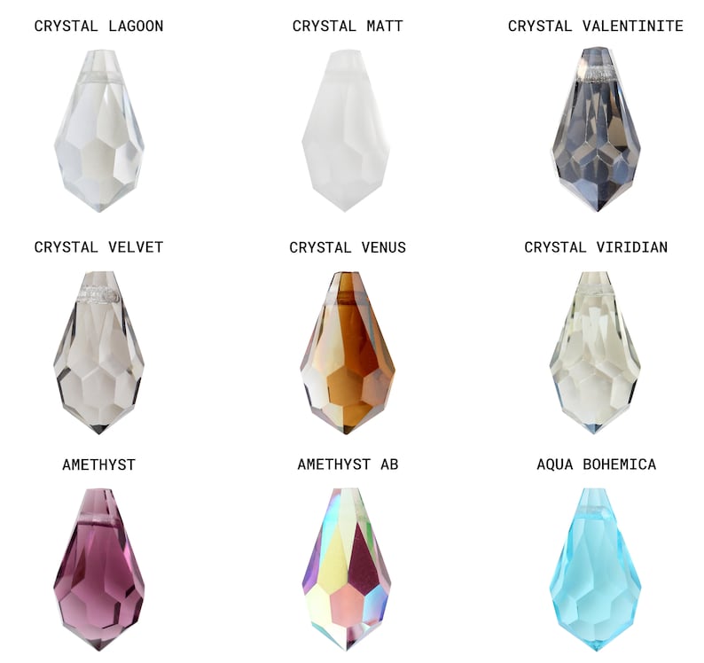 Preciosa Drop Crystals: Pendants for Jewelry Making, Czech Glass ...