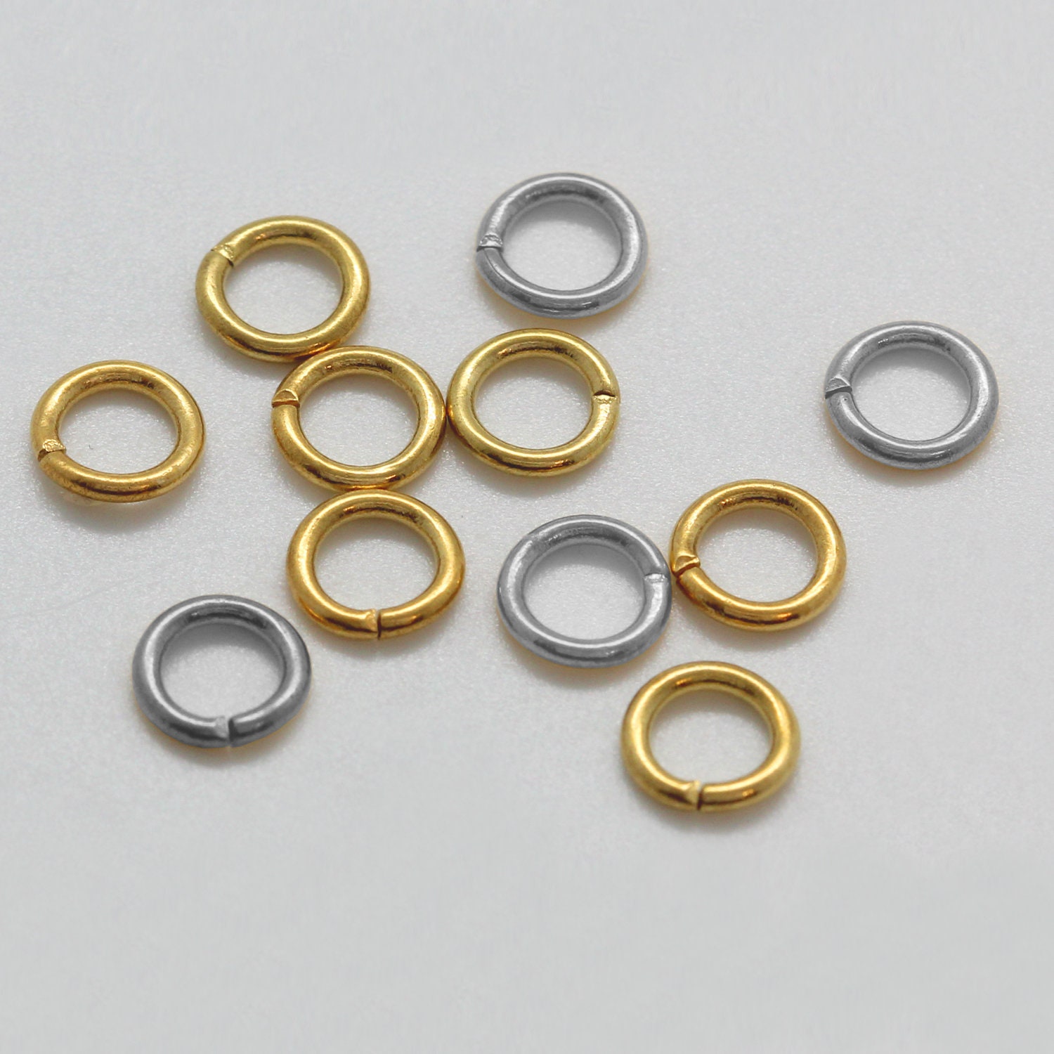 Brass Metal Round Open Jump Rings Metal Connectors 4mm 5mm | Etsy